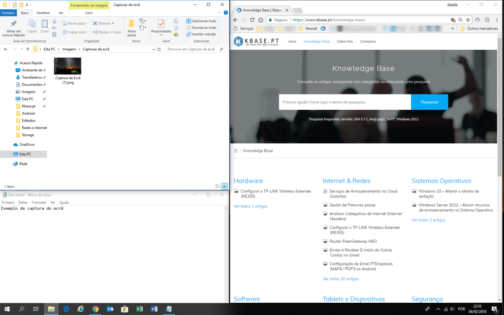 Como realizar captura do ecrã (Print Screen) no Windows | Kbase.pt ...